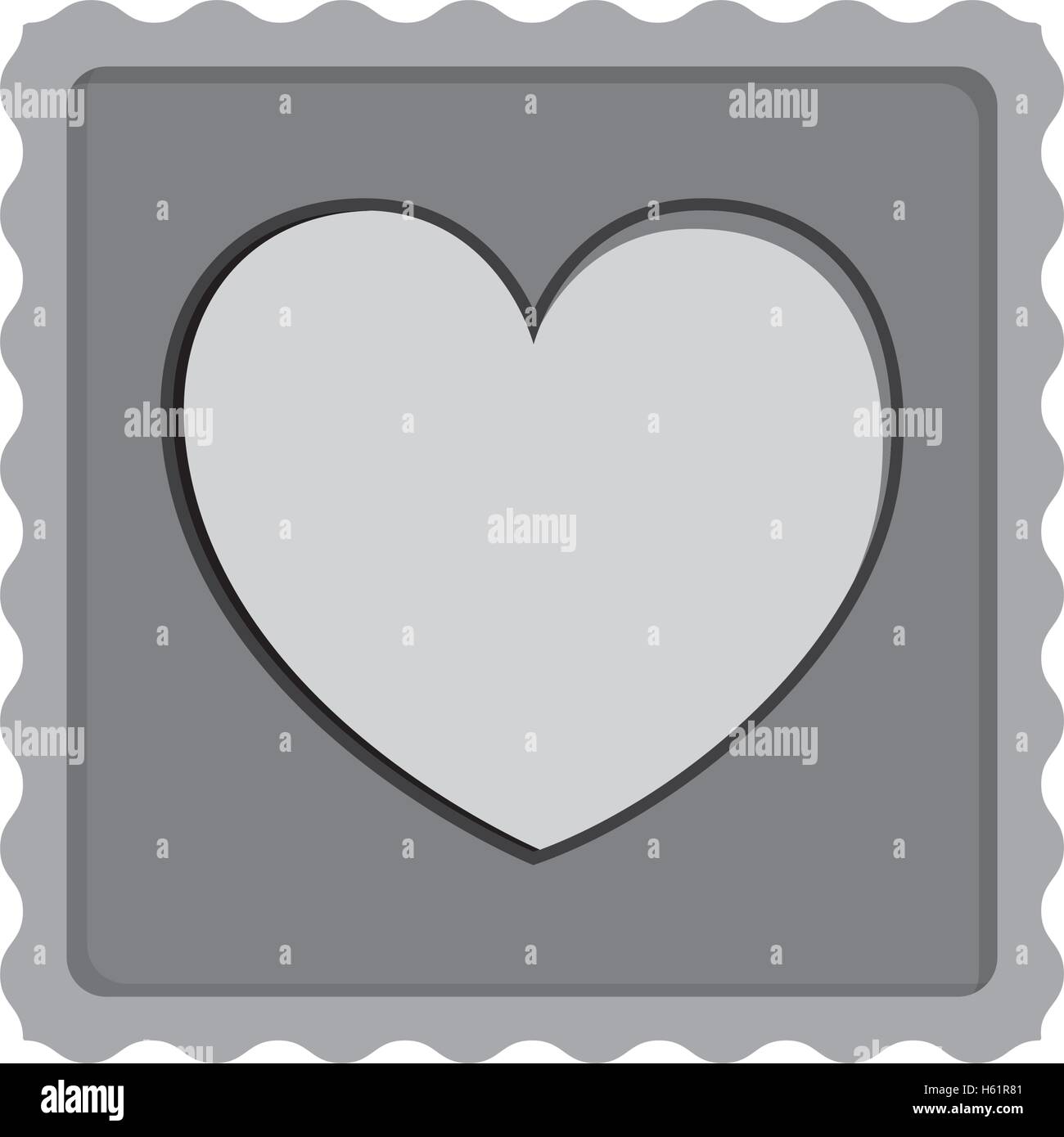 post stamp with heart shape icon Stock Vector Image & Art - Alamy