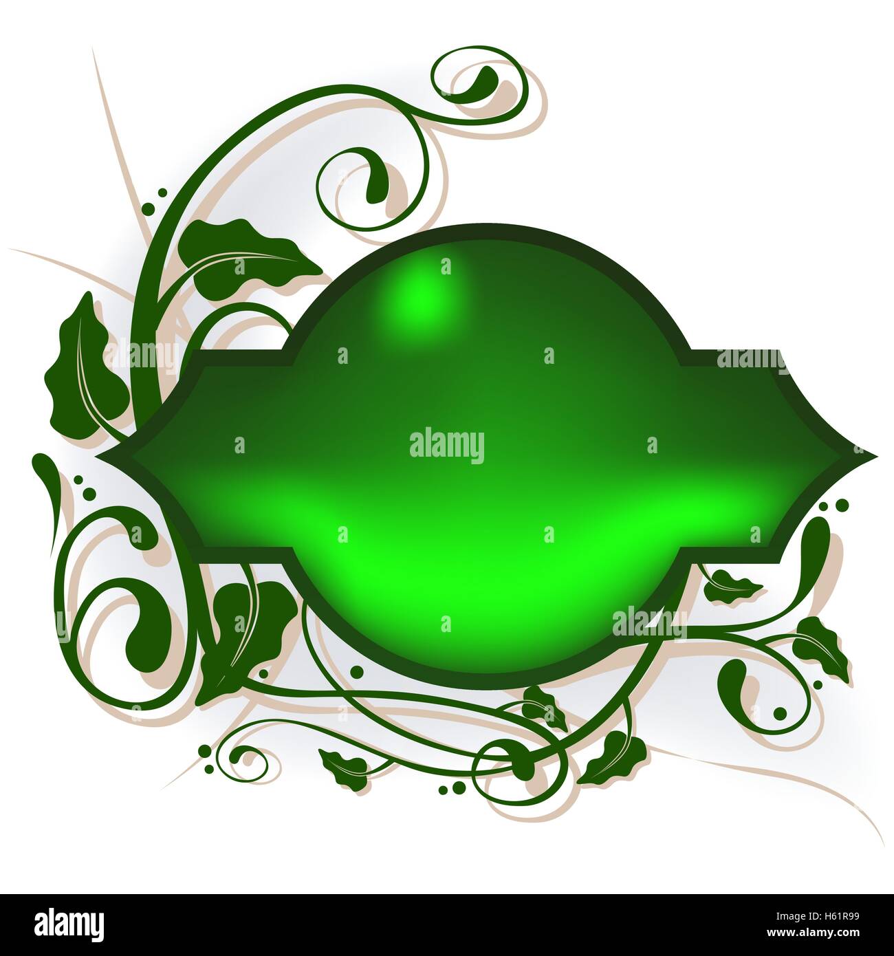 Green Floral Banner Stock Vector Image & Art - Alamy