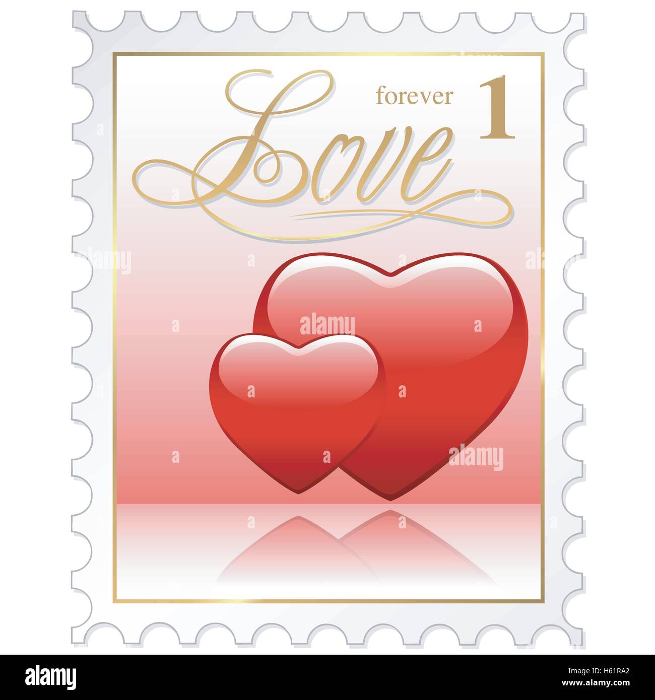 Postage Stamp Heart High Resolution Stock Photography and Images - Alamy