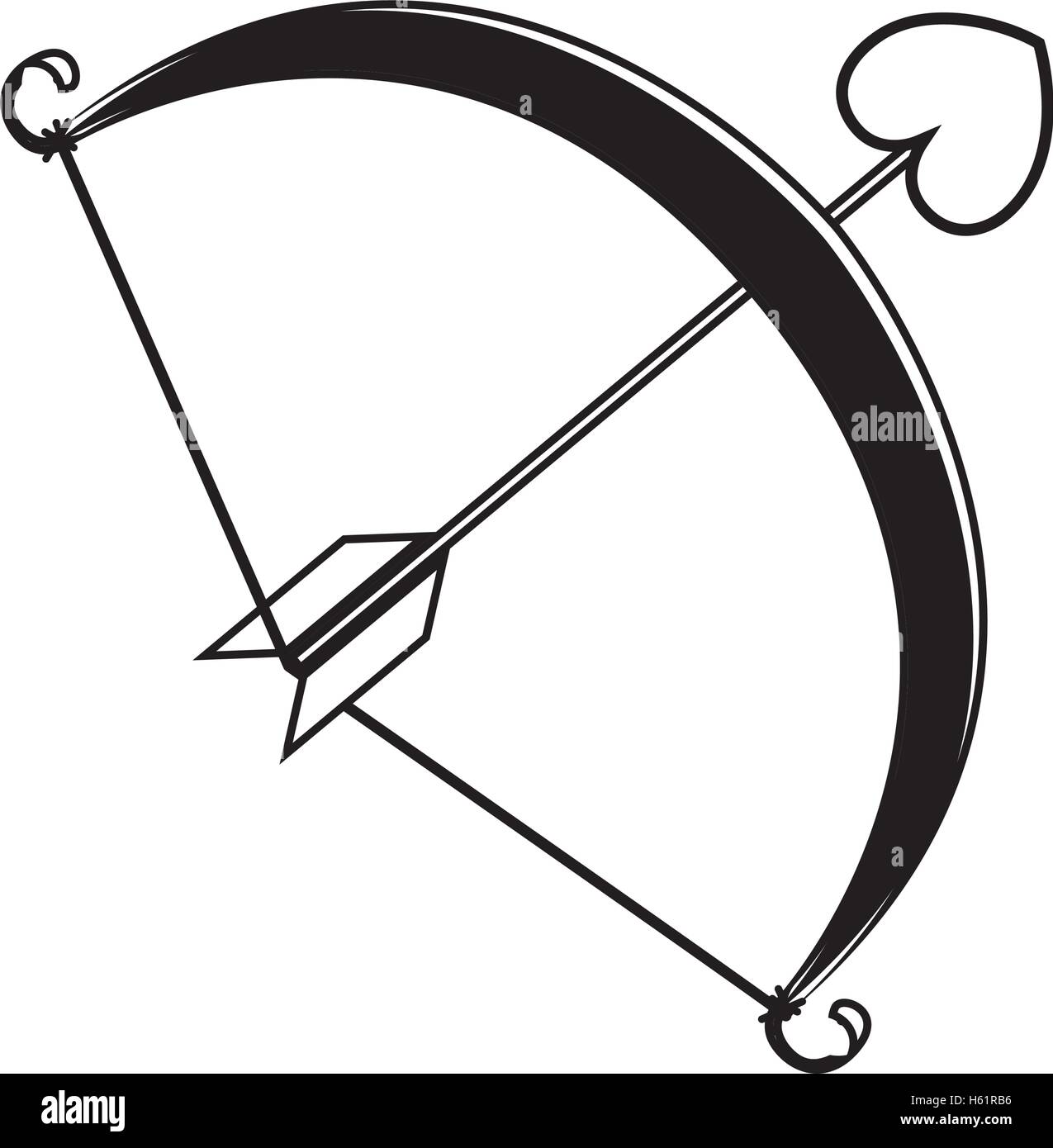 archer weapon with heart symbol Stock Vector Image & Art - Alamy