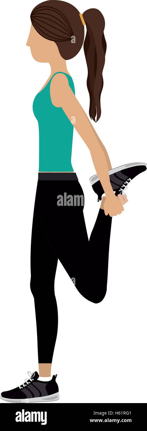 fitness woman training Stock Vector Image & Art - Alamy
