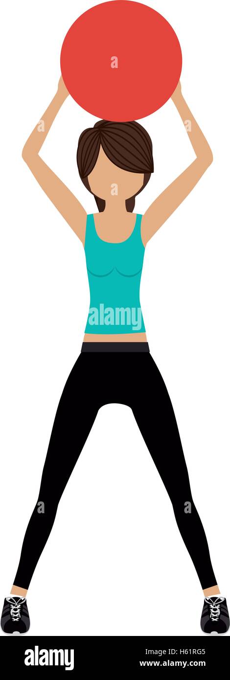 fitness woman training Stock Vector Image & Art - Alamy