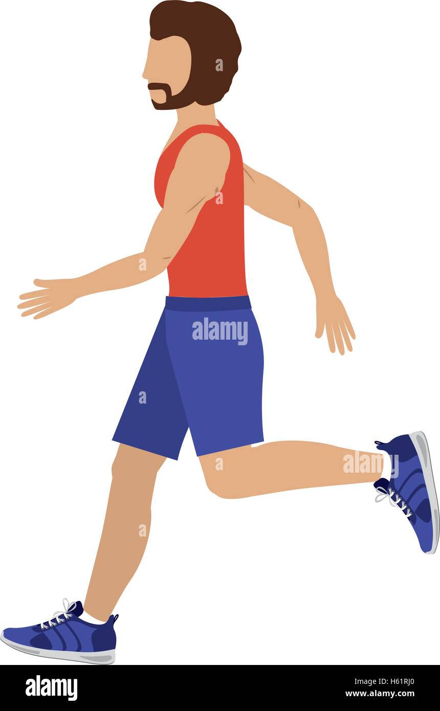 Fitness Man Training Stock Vector Image Art Alamy