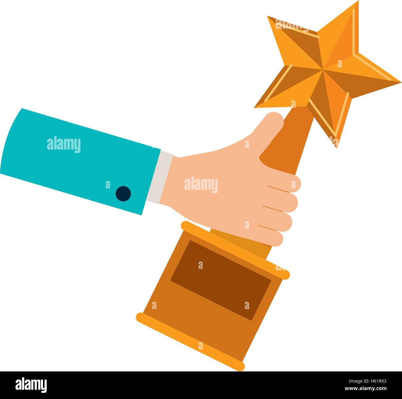 hand with trophy award Stock Vector Image & Art - Alamy