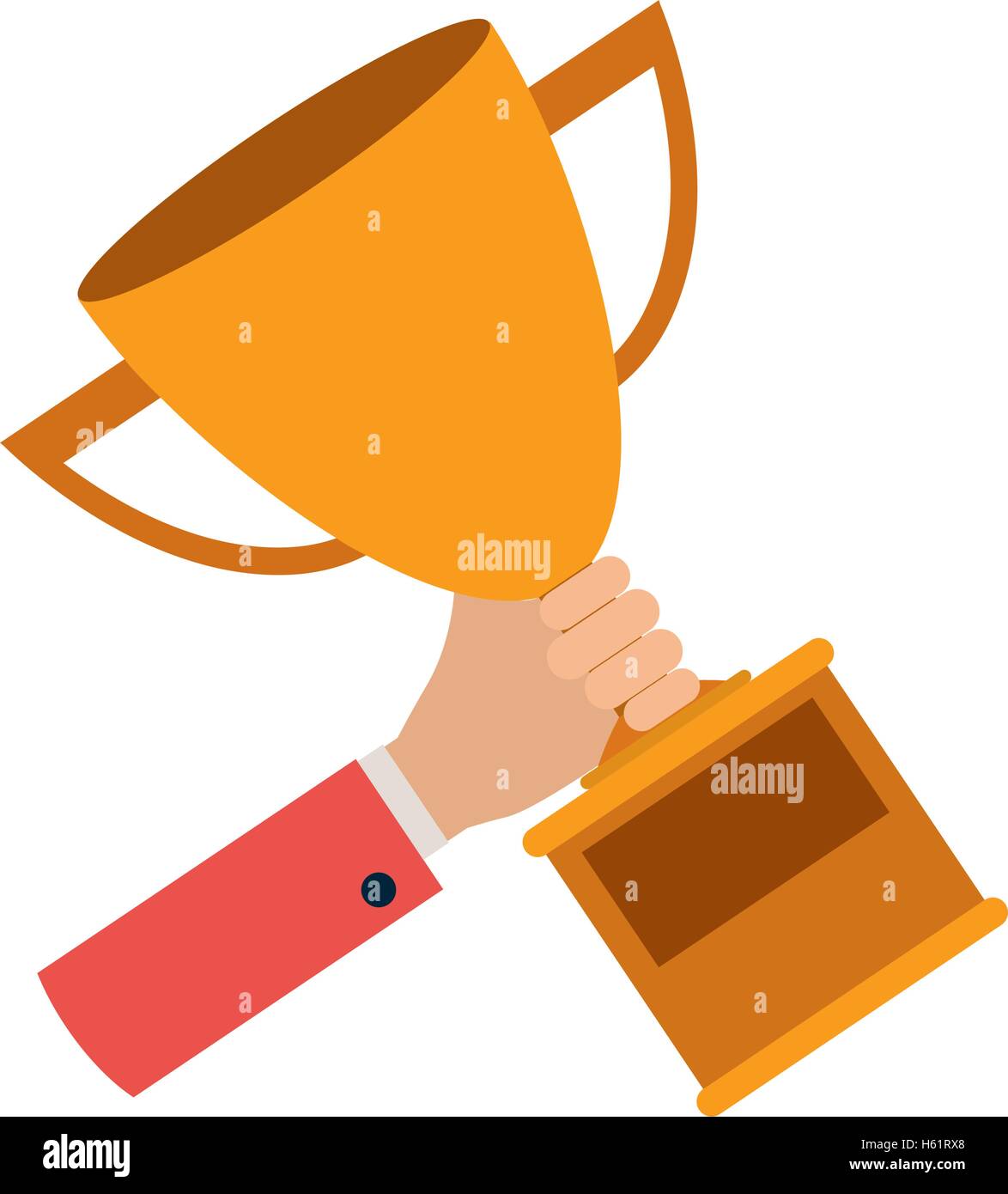 hand with trophy award Stock Vector Image & Art - Alamy