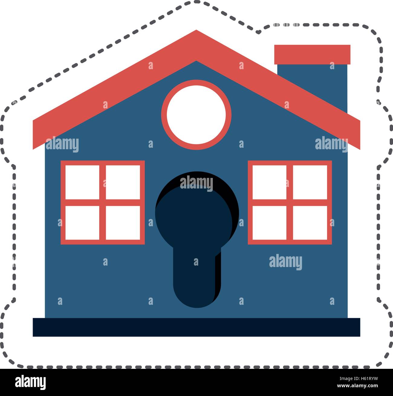blue house icon Stock Vector Image & Art - Alamy