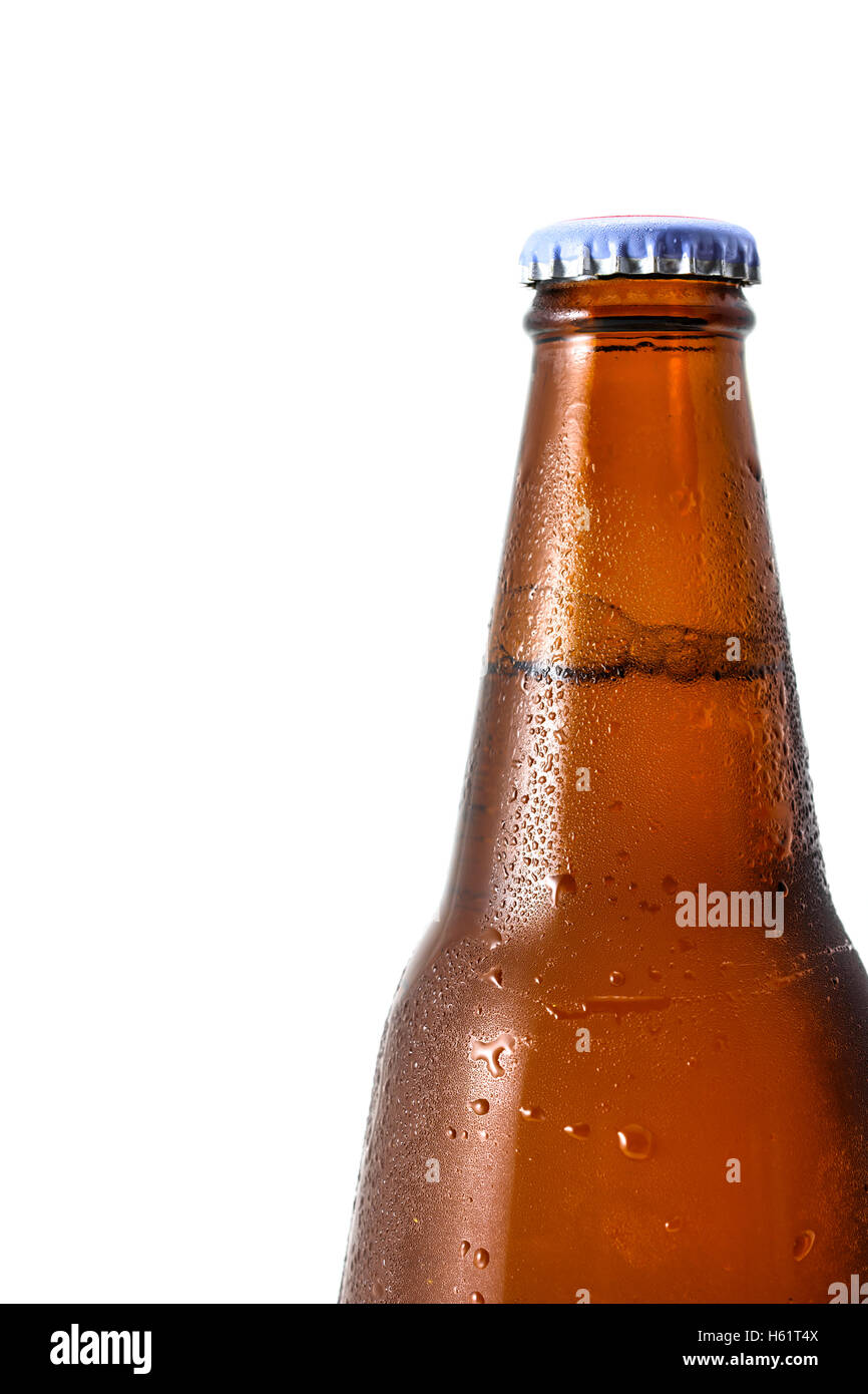 closeup bottle beer with drop isolated on white background Stock Photo ...