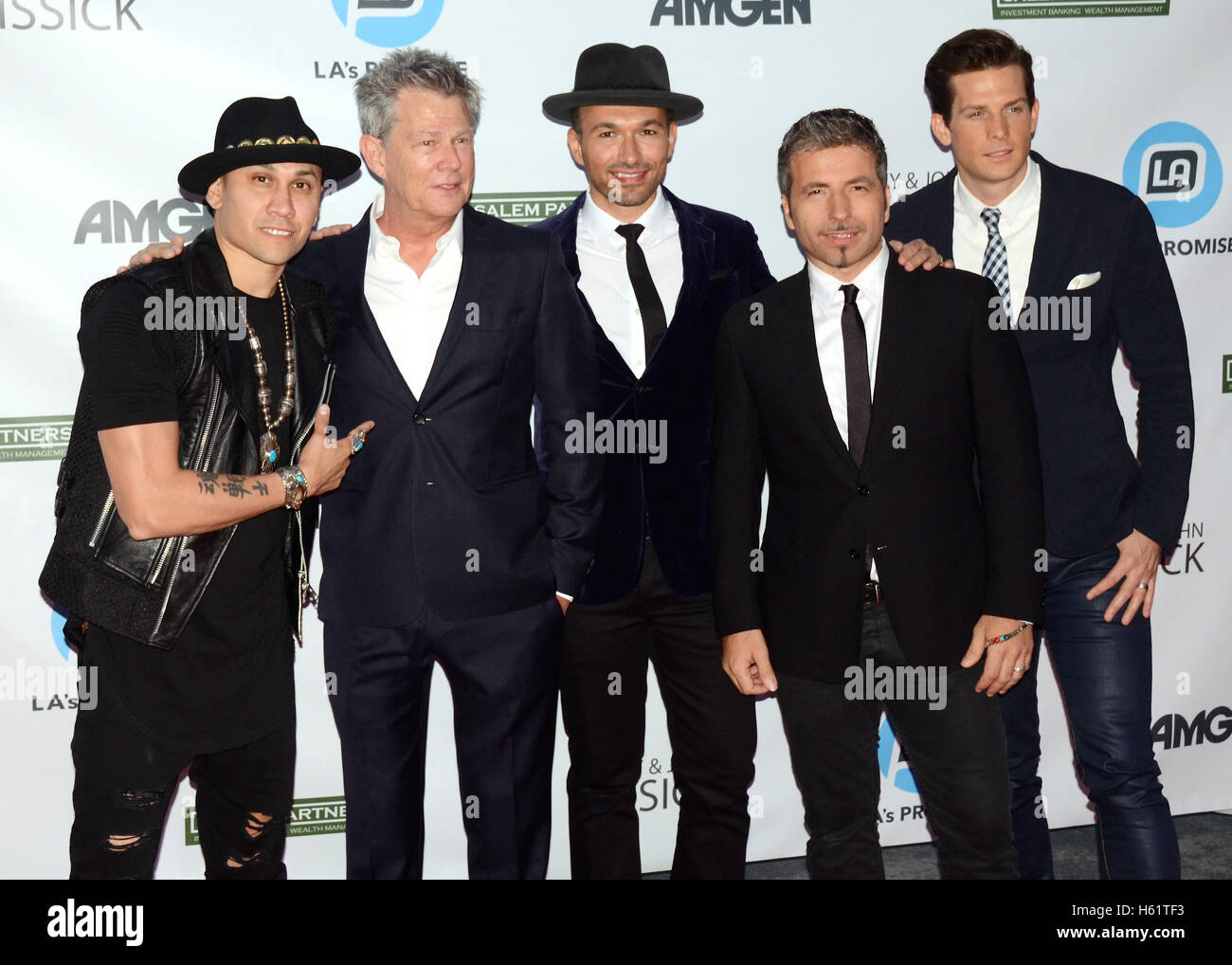 Rapper Taboo, producer David Foster with singers Victor Micallef ...