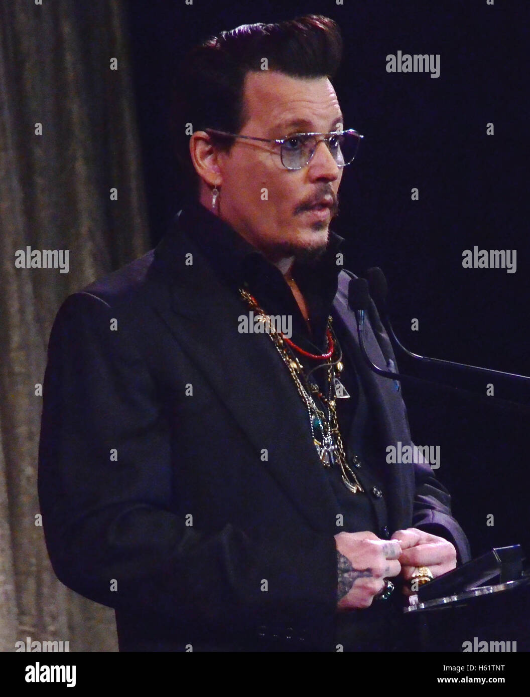 Actor Johnny Depp announces Lifetime Achievement awards winners at the ...