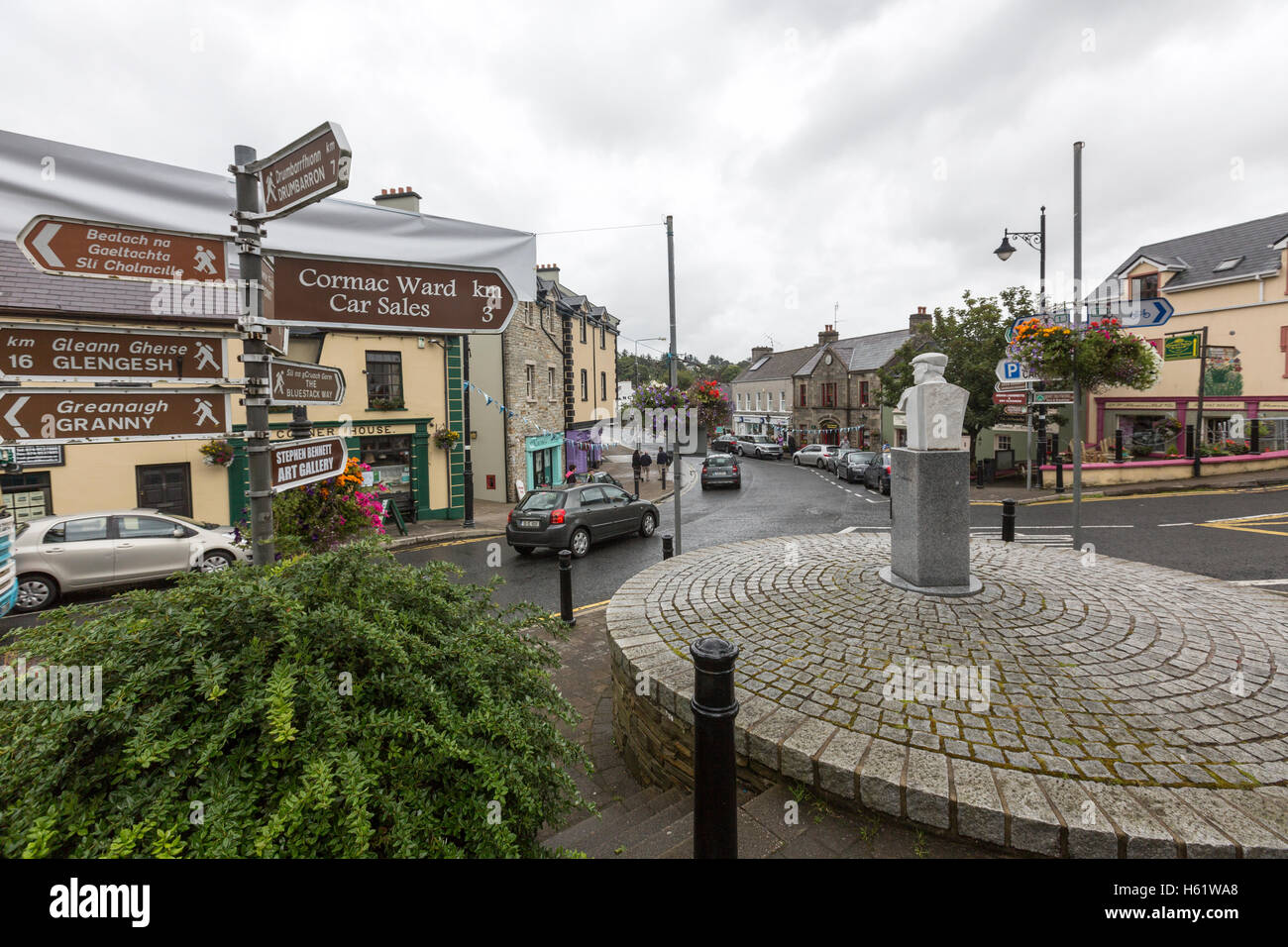 John Doherty, musician, statue in Ardara, County Donegal, Ireland Stock ...