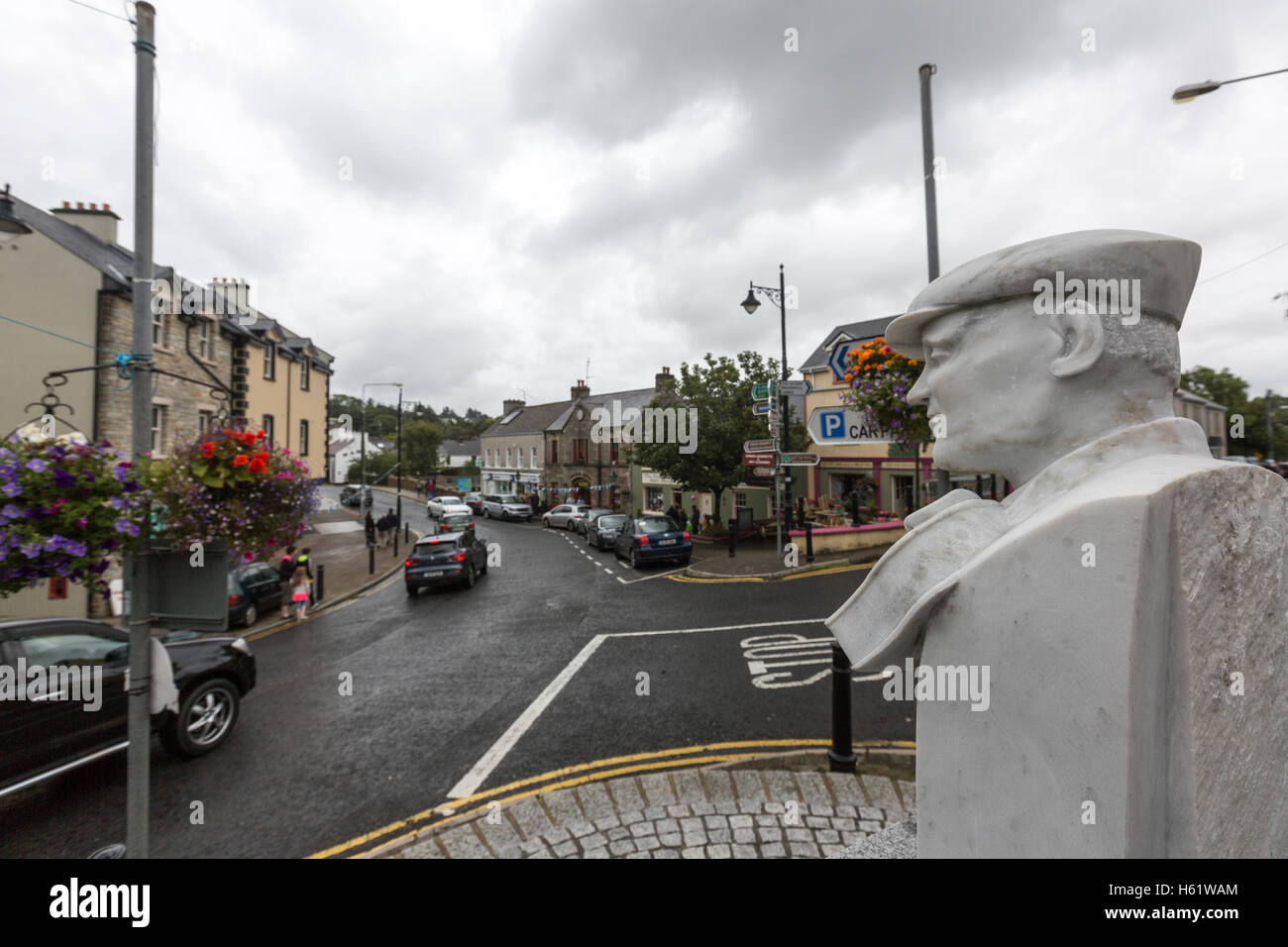 John Doherty, musician, statue in Ardara, County Donegal, Ireland Stock ...