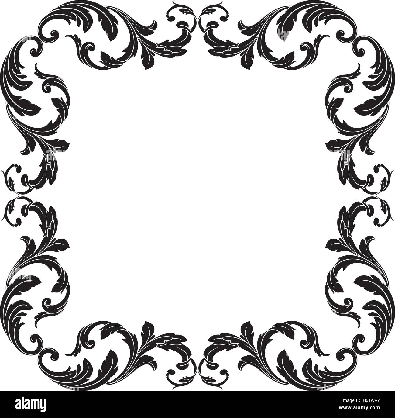 Vintage Scroll Frame Clip Art