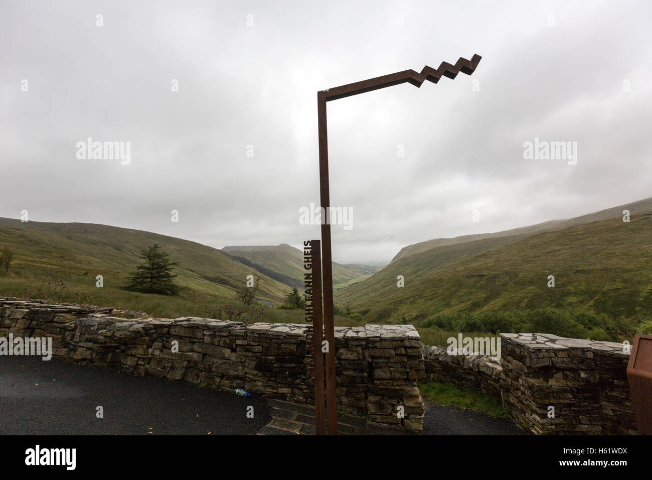 Glengesh Pass Wild Atlantic Way sign , Donegal County, Ireland Stock ...