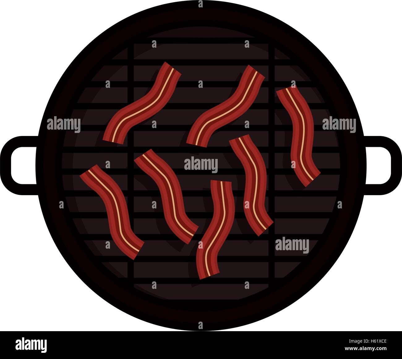 food grilled with bacon strips Stock Vector Image & Art - Alamy