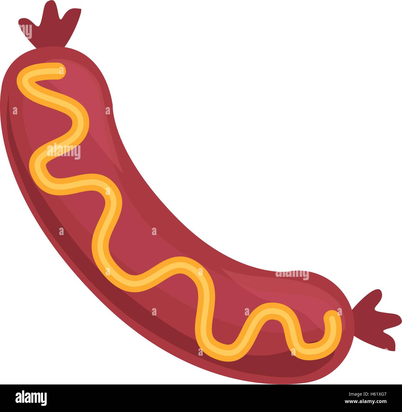 silhouette color sausace with mustard Stock Vector Image & Art - Alamy
