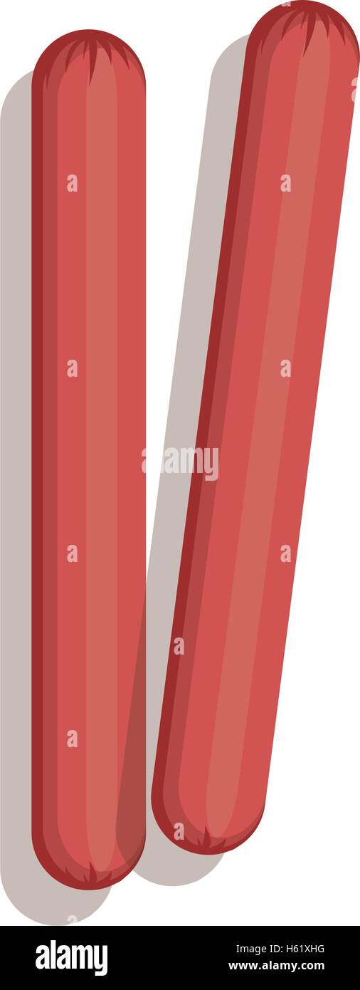 silhouette color with raw sausace Stock Vector Image & Art - Alamy