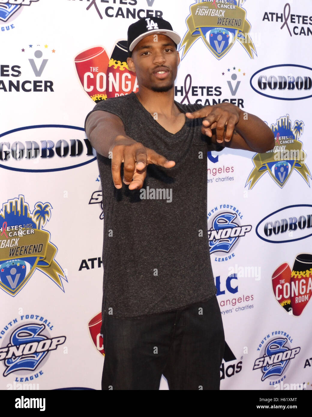 Tyran Brown arrived at the Athletes Vs. Cancer Celebrity Flag Football ...