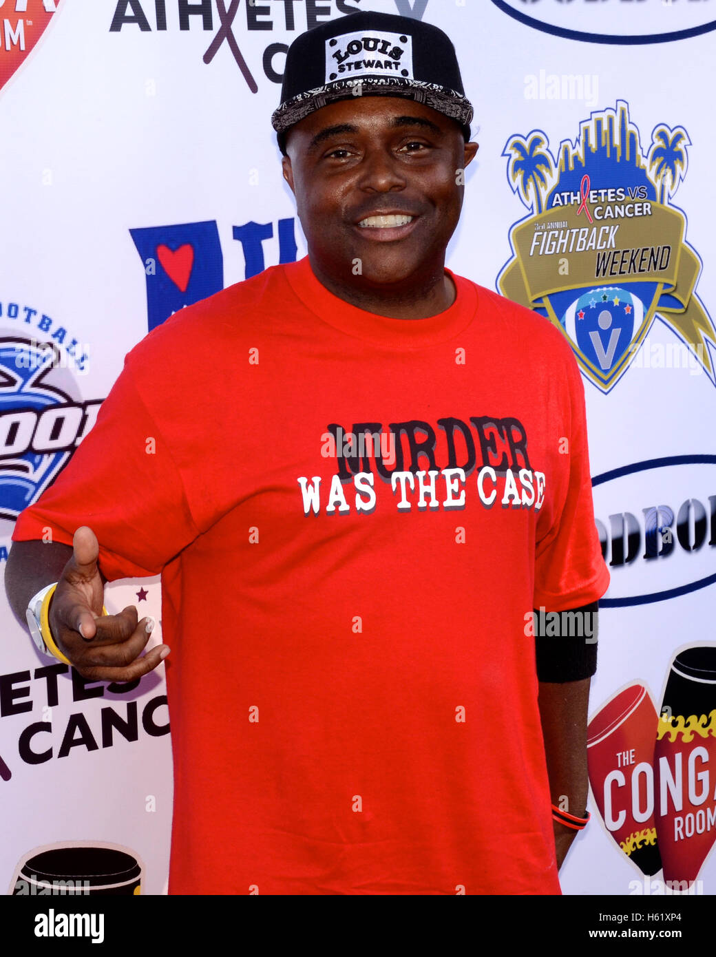 Alex Thomas arrived at the Athletes Vs. Cancer Celebrity Flag Football ...