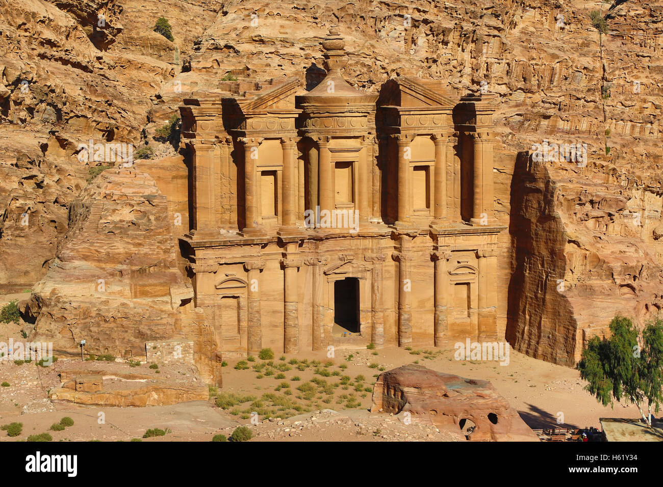 The Monastery, Ad-Deir, in the rock city of Petra, Jordan Stock Photo ...