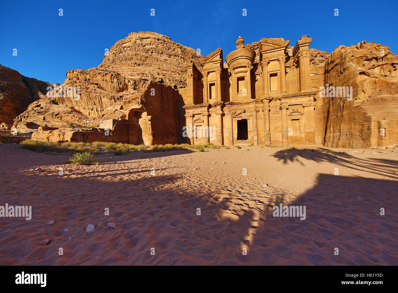 The Monastery, Ad-Deir, in the rock city of Petra, Jordan Stock Photo ...