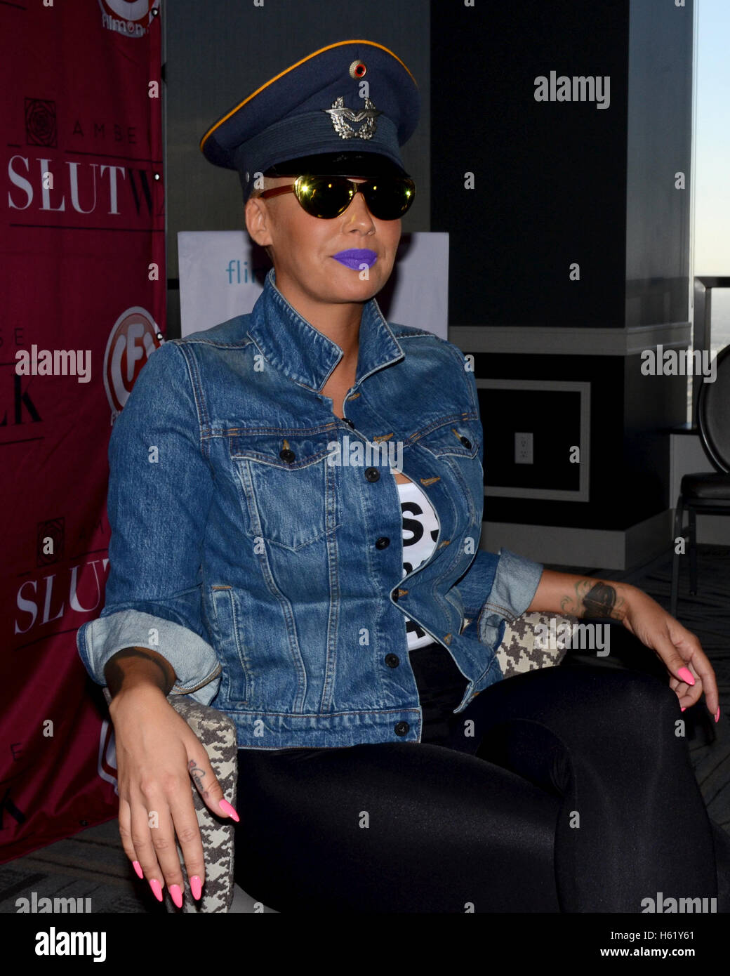 Amber Rose host the The Amber Rose Foundation SLUT WALK LA Press ...