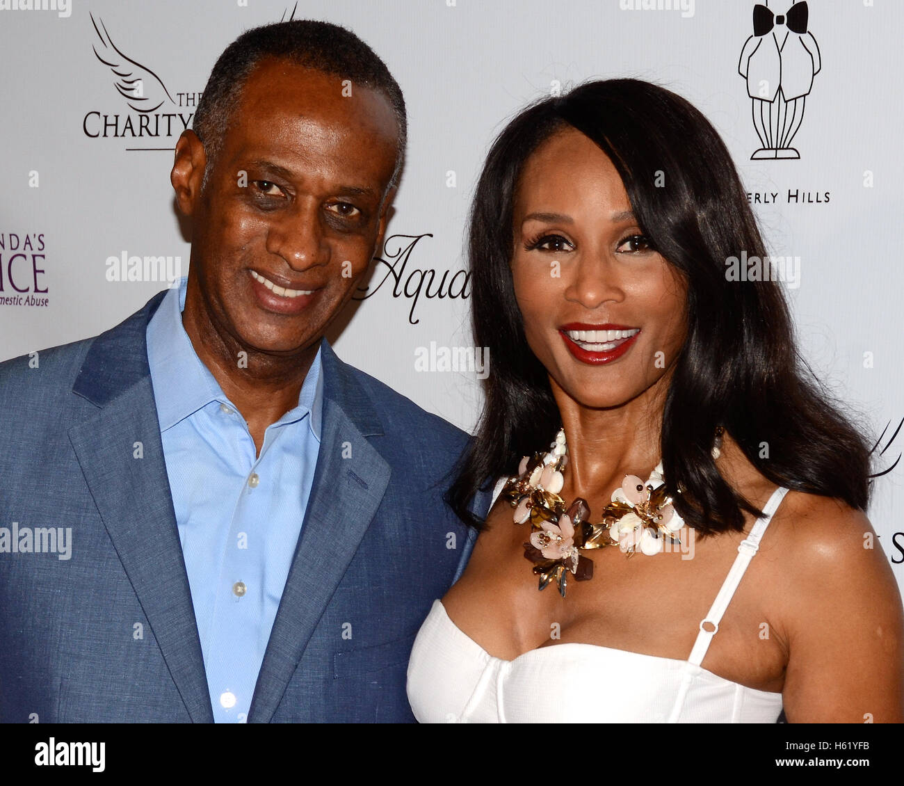 Brian Maillian and Beverly Johnson attends BBQ And Bikinis Benefit ...