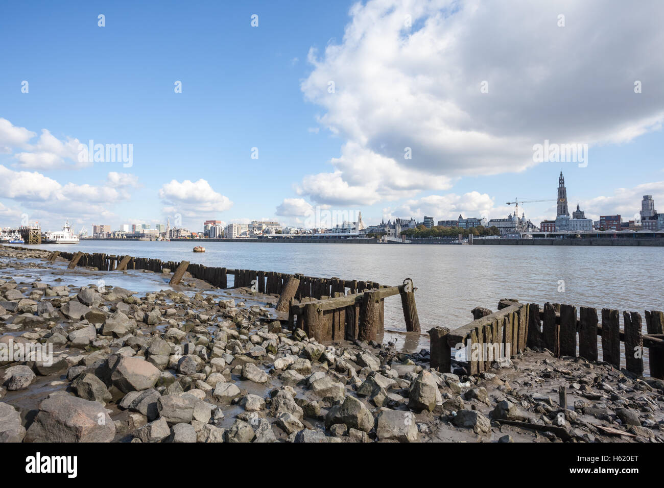 The second largest city in Belgium's Antwerp waterfront Stock Photo - Alamy