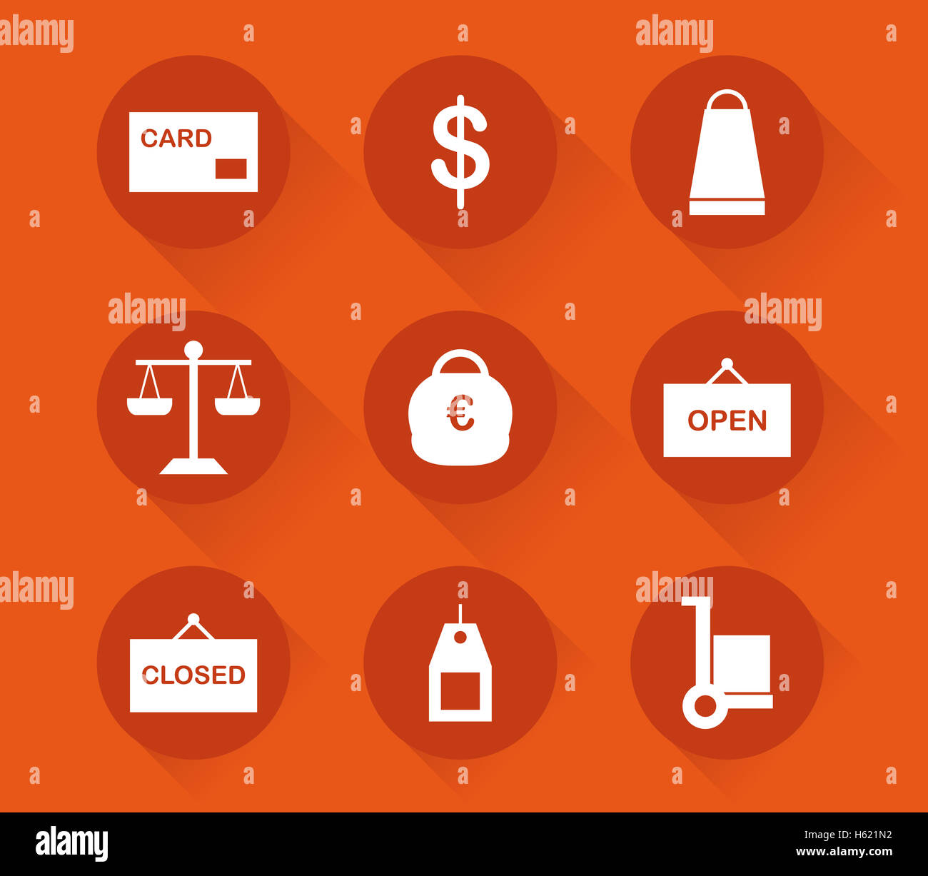 Trade vector icons shop hi-res stock photography and images - Alamy