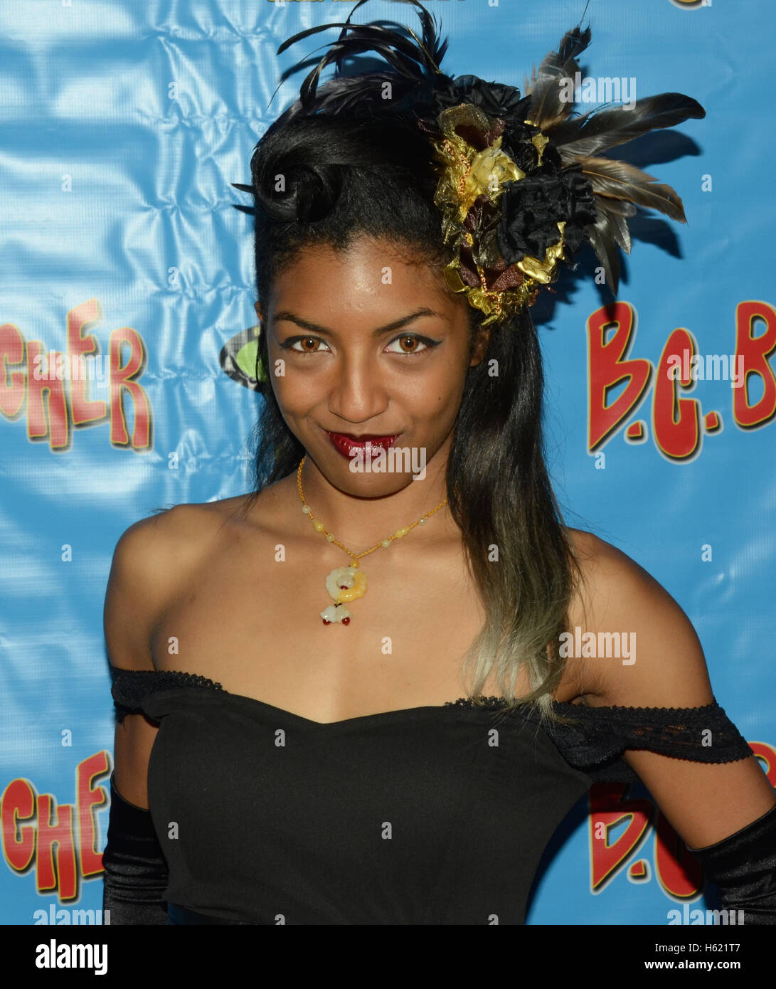 Deryn Leah arrives at the "BC Butcher" World Premiere at the Egyptian ...