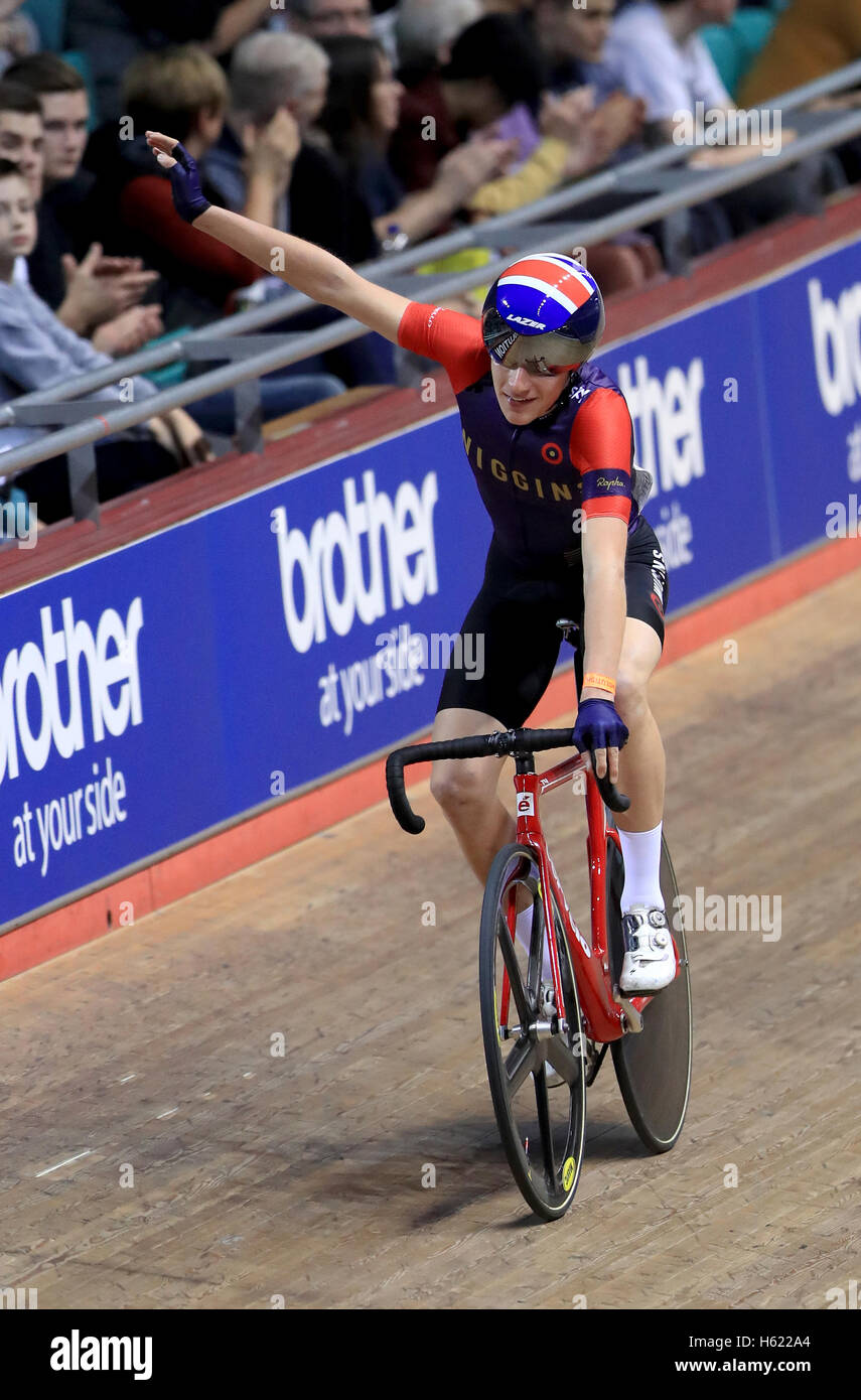 Team Wiggins' Ethan Hayter celebrates winning the Men Elite ...