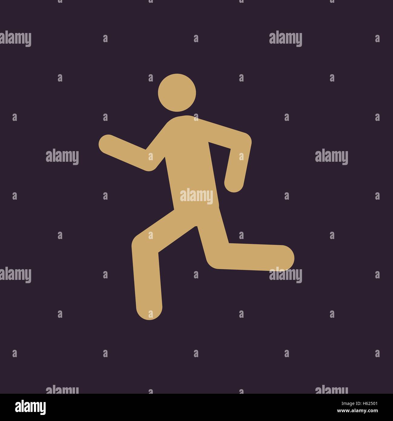 Running track man icon hi-res stock photography and images - Alamy