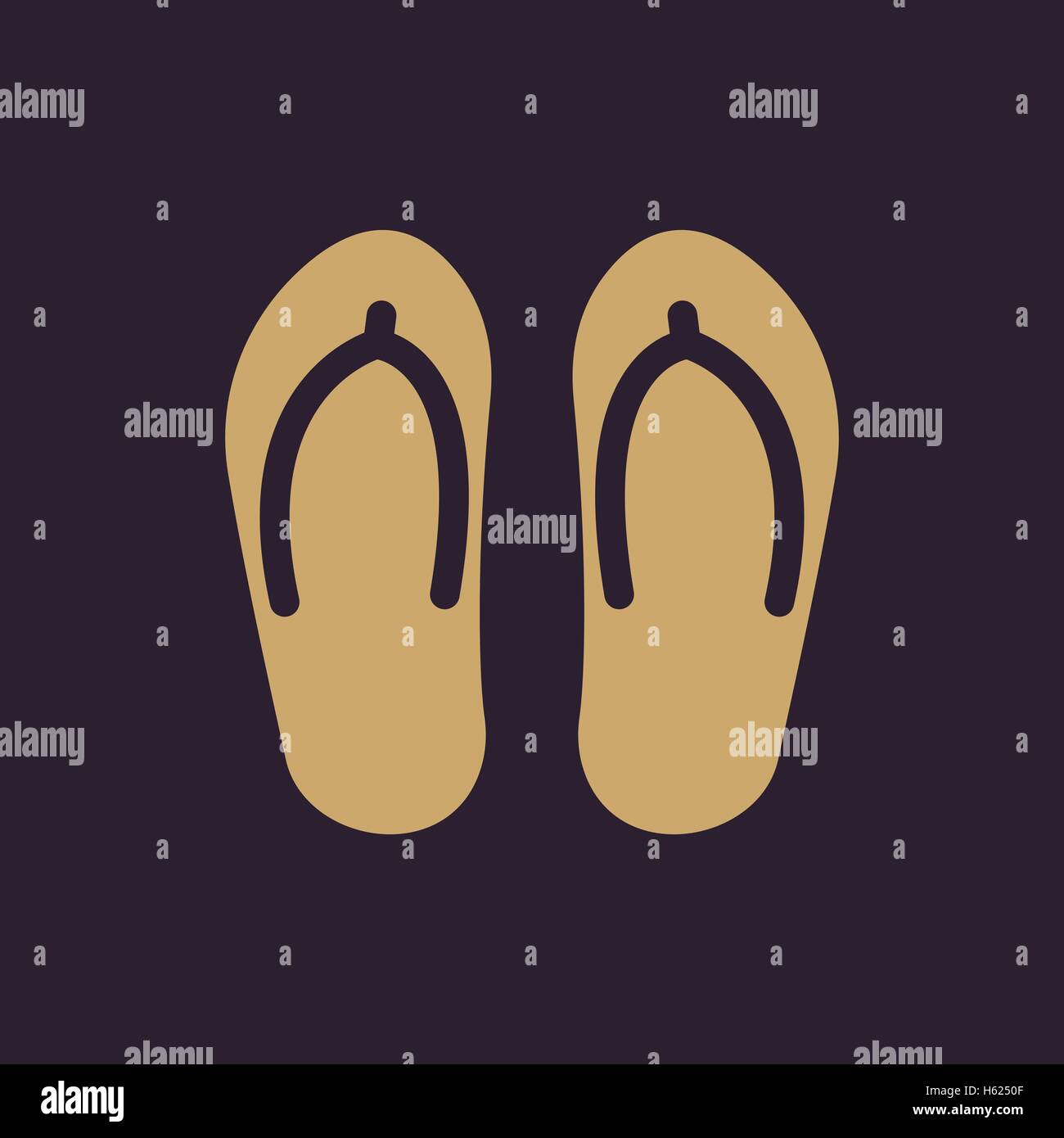 The flip flops icon. Vacation symbol. Flat Stock Vector Image & Art - Alamy