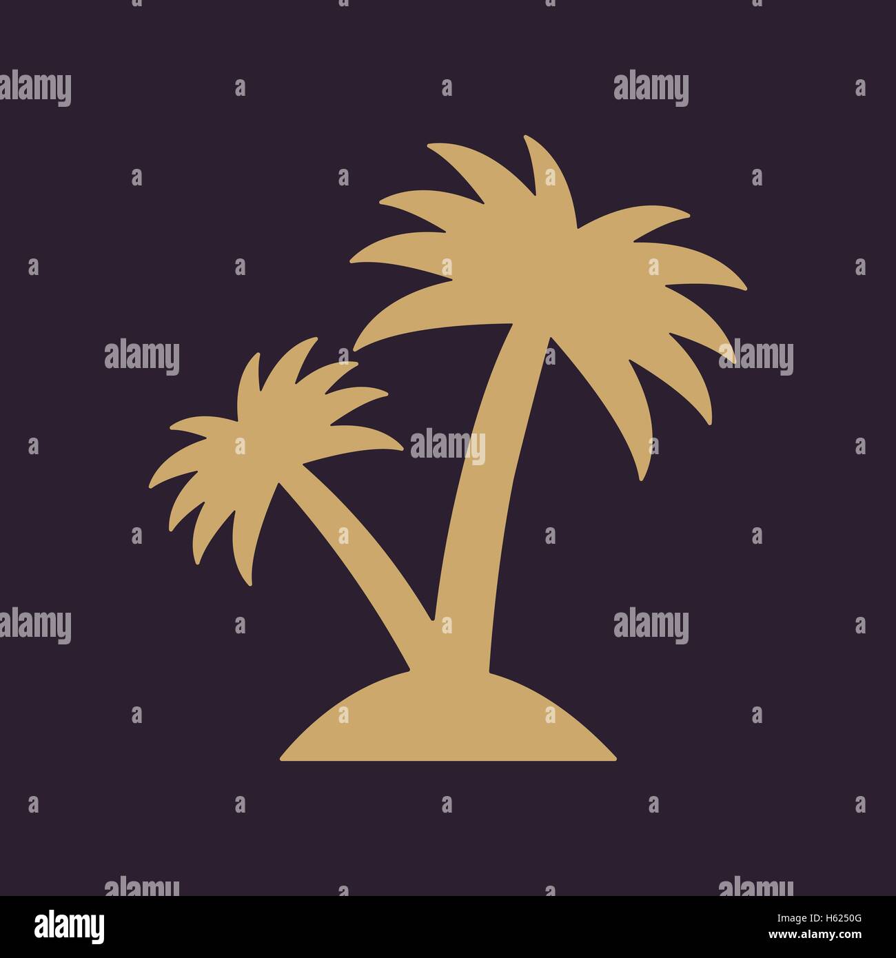 The palm icon. Island symbol. Flat Stock Vector Image & Art - Alamy