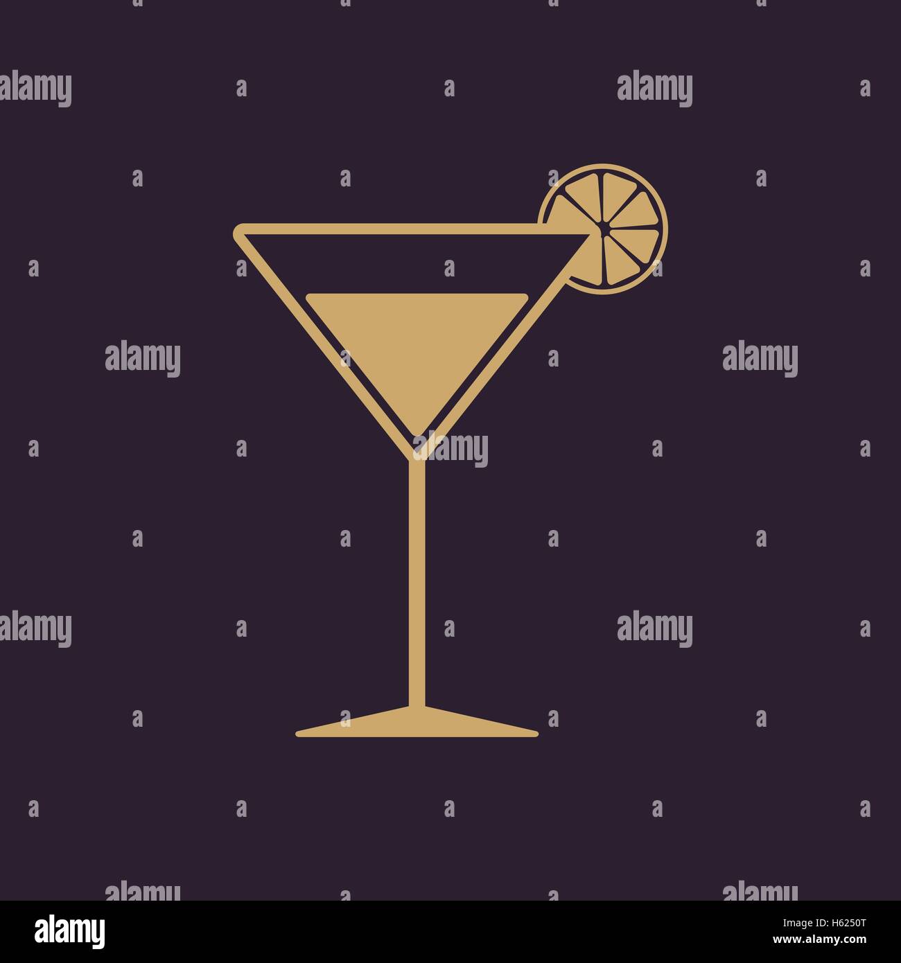 The cocktail icon. Alcohol symbol. Flat Stock Vector Image & Art - Alamy