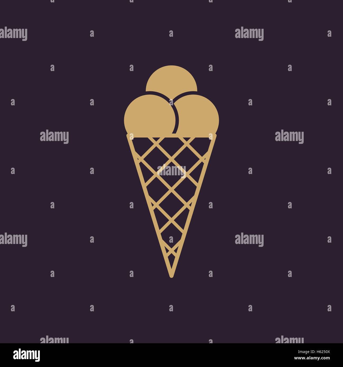The ice-cream icon. Ice cream symbol. Flat Stock Vector Image & Art - Alamy