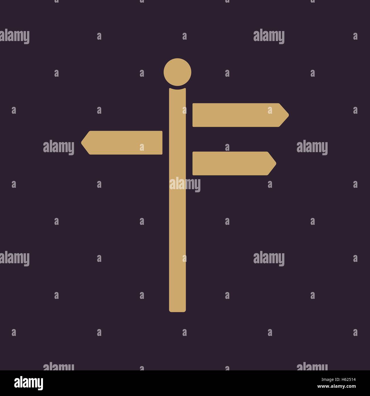 The signpost icon. Pointer symbol. Flat Stock Vector Image & Art - Alamy