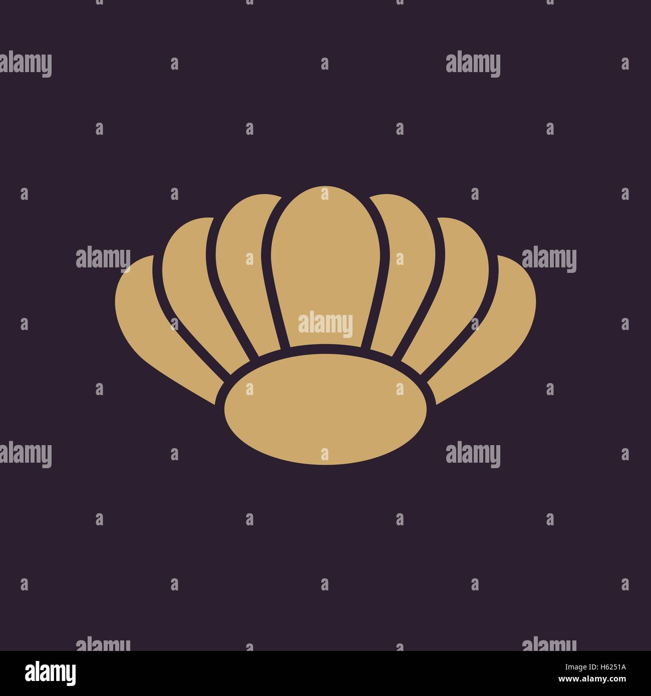 The shell icon. Ocean symbol. Flat Stock Vector Image & Art - Alamy
