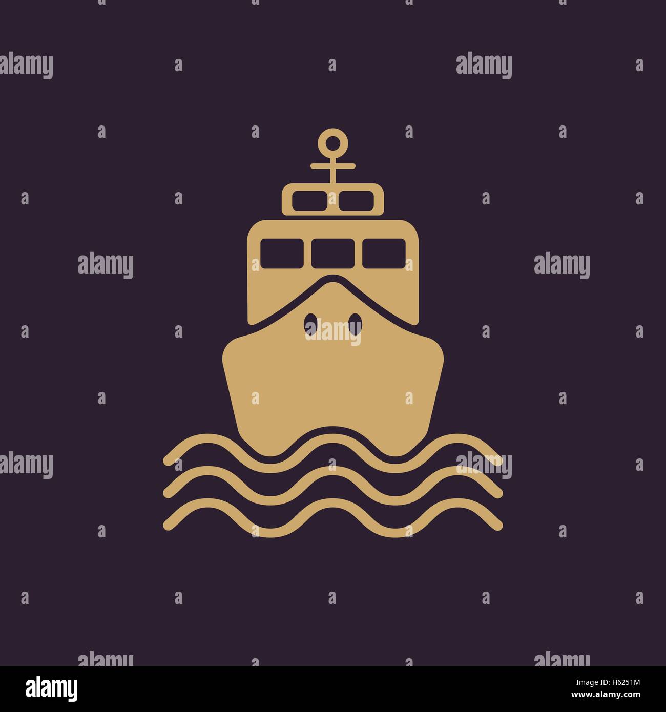 The ship icon. Travel symbol. Flat Stock Vector Image & Art - Alamy