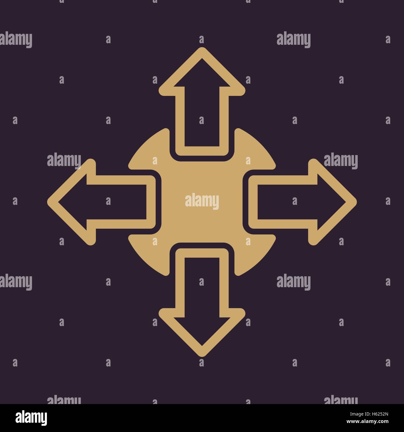 The navigation icon. Arrows symbol. Flat Stock Vector Image & Art - Alamy