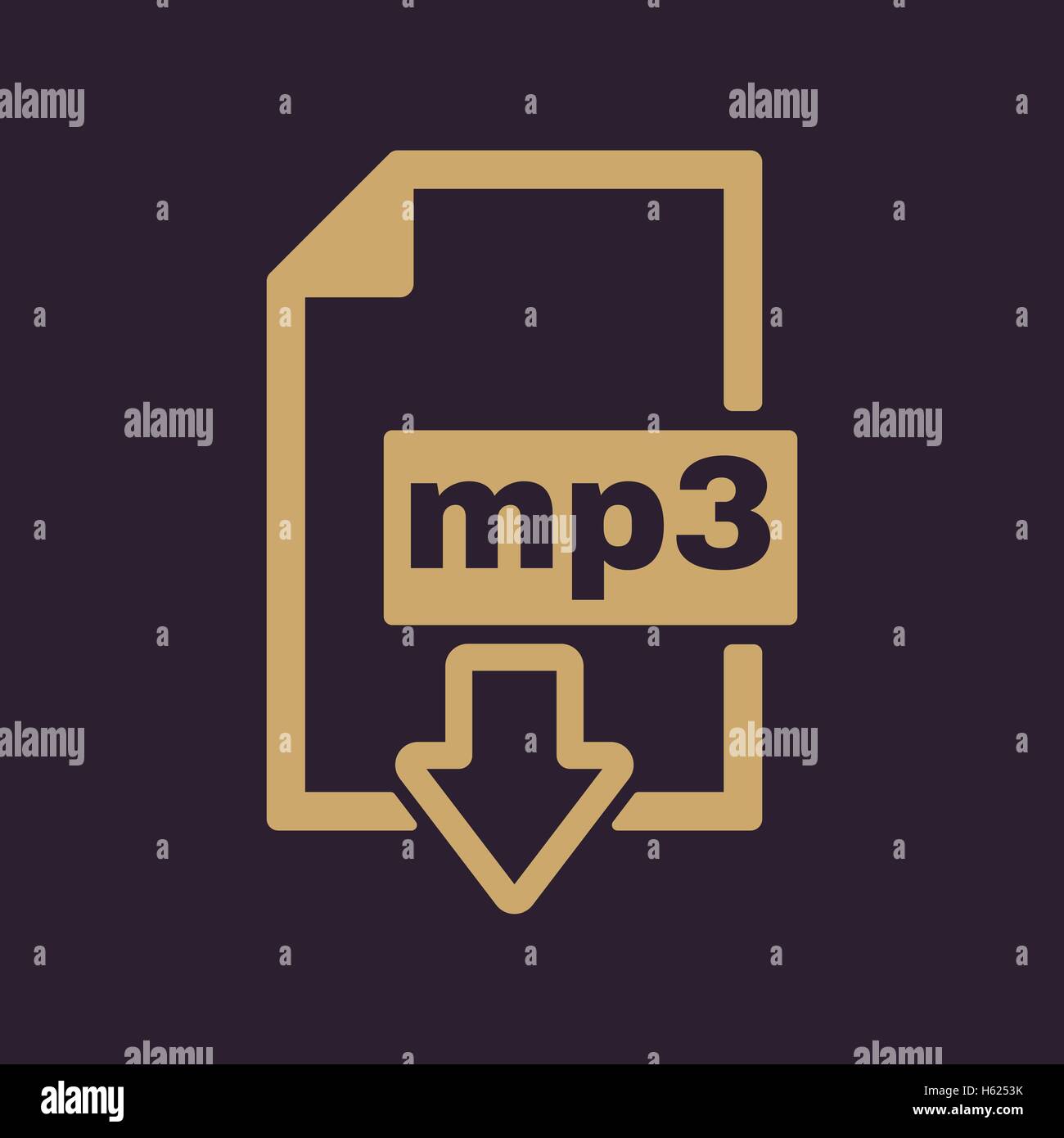 The mp3 icon. File audio format symbol. Flat Stock Vector Image & Art ...