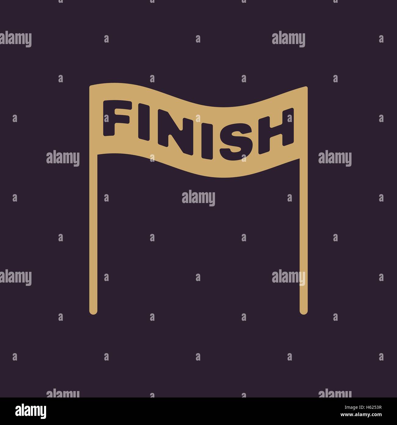 The finish icon. Finish symbol. Flat Stock Vector Image & Art - Alamy