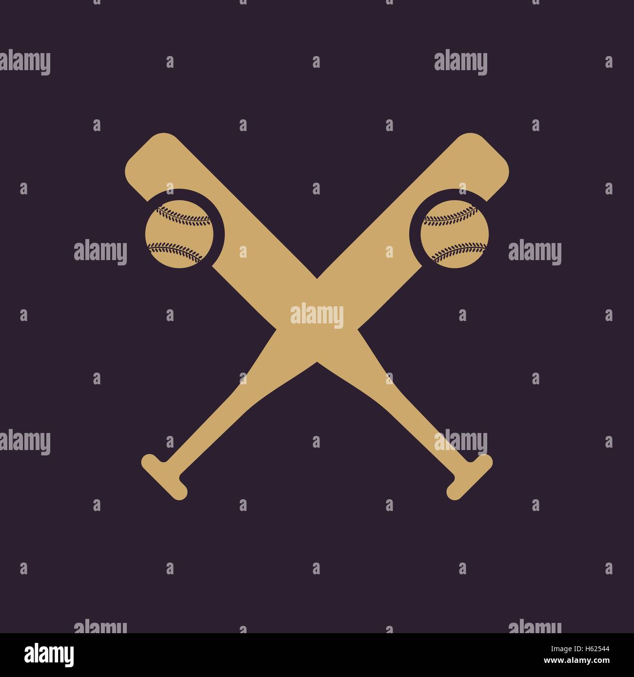 Baseball icon. Sport symbol. Flat Stock Vector Image & Art - Alamy
