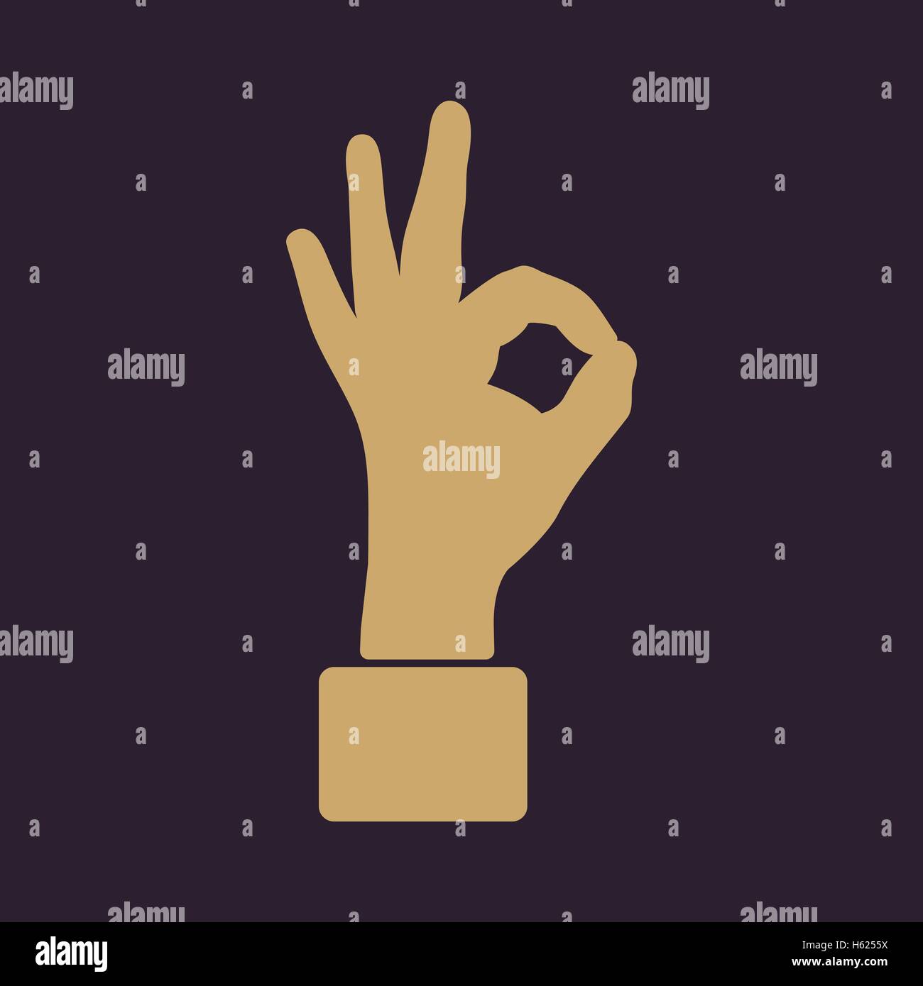 The OK icon. Okay symbol. Flat Stock Vector Image & Art - Alamy