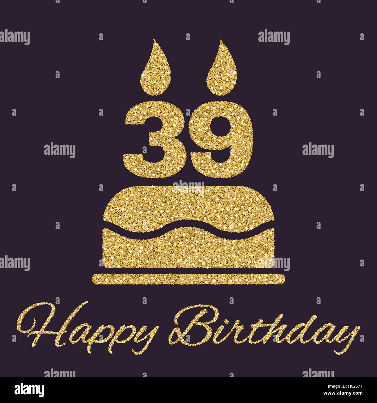 39 birthday icon vector hi-res stock photography and images - Alamy