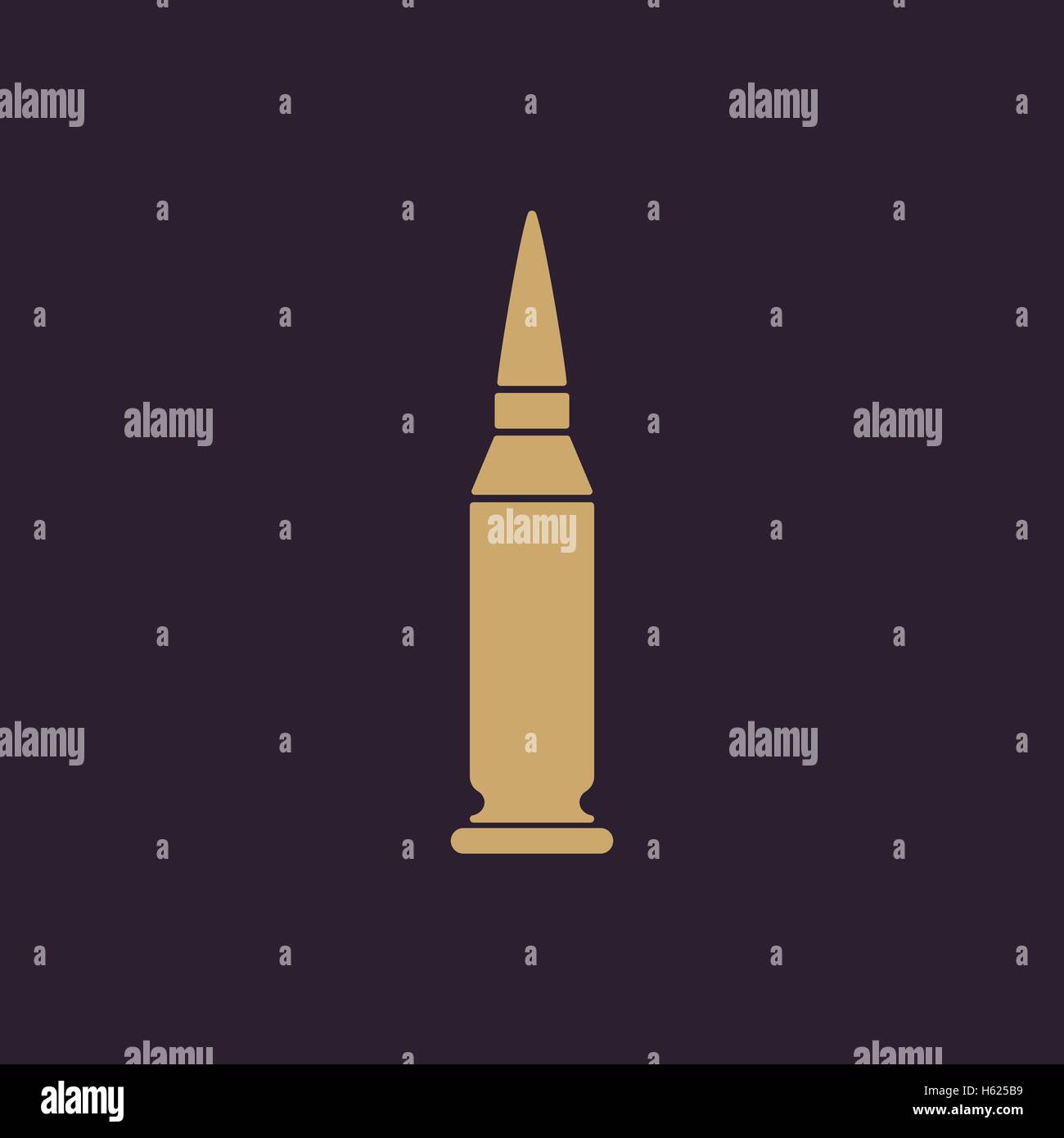 The bullet icon. Weapon symbol. Flat Stock Vector Image & Art - Alamy
