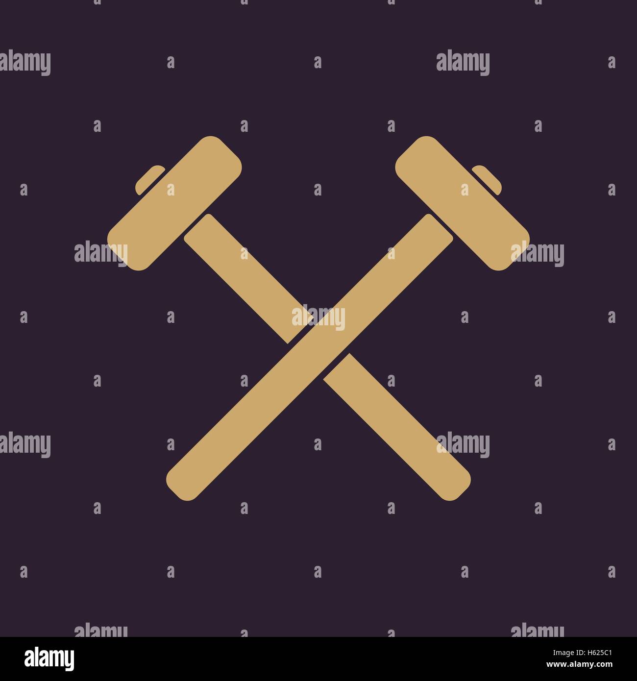 The hammer icon. Sledgehammer symbol. Flat Stock Vector Image & Art - Alamy