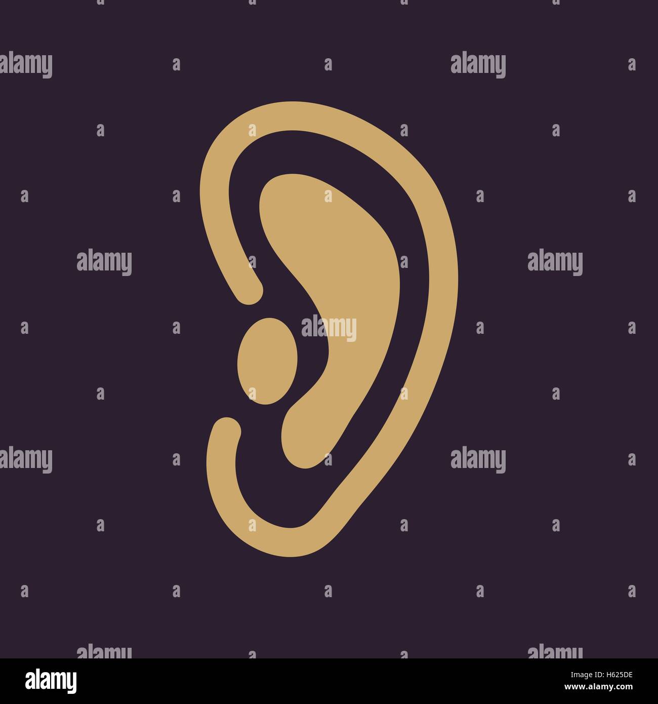 The ear icon. Listen symbol. Flat Stock Vector Image & Art - Alamy