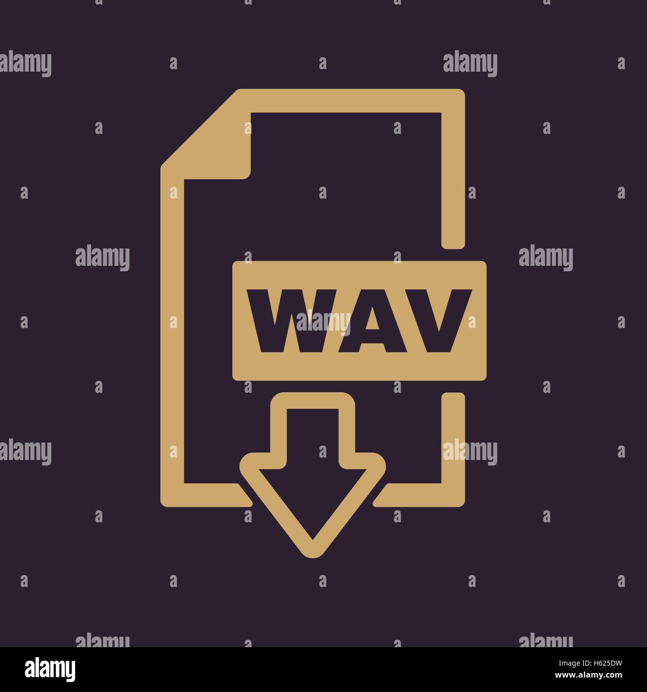 The WAV icon. File audio format symbol. Flat Stock Vector Image & Art ...