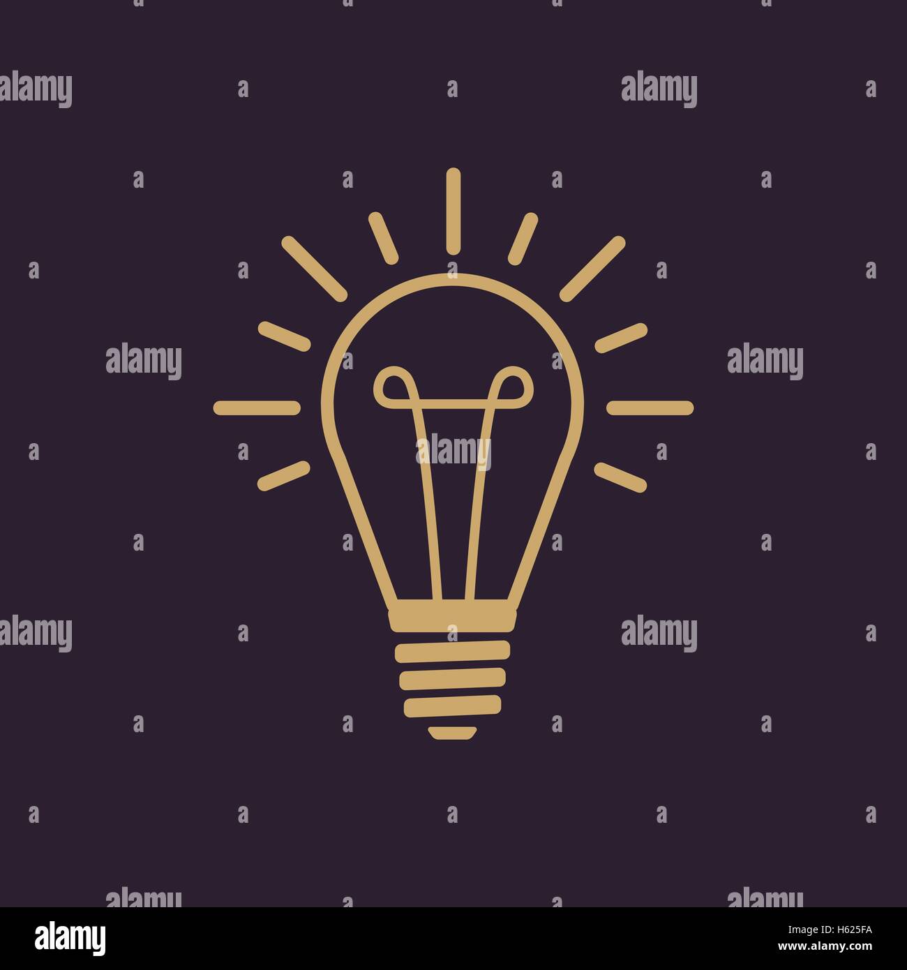 The lightbulb icon. Illumination symbol. Flat Stock Vector Image & Art ...