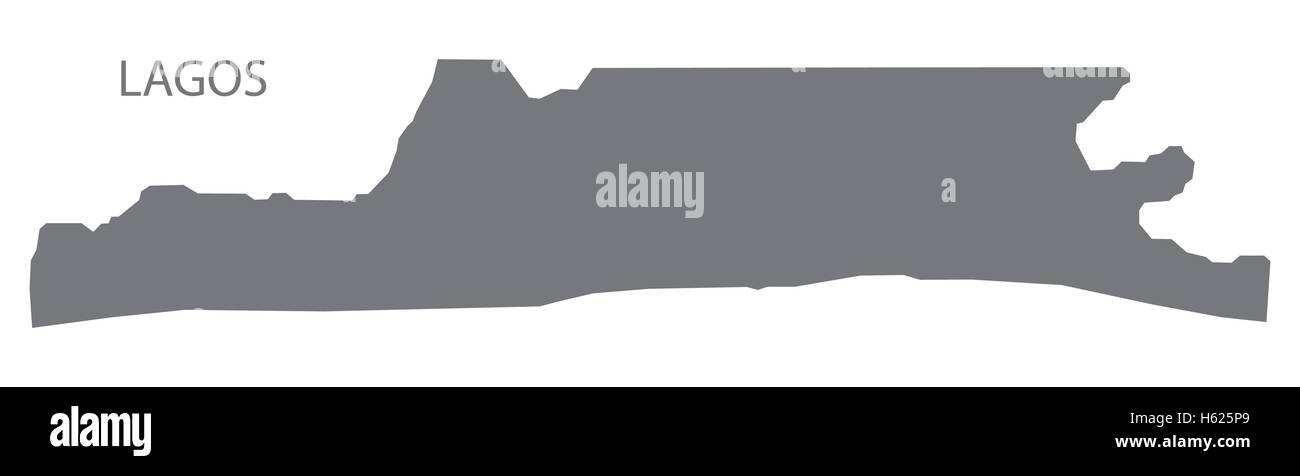 Lagos Nigeria Map grey Stock Vector Image & Art - Alamy